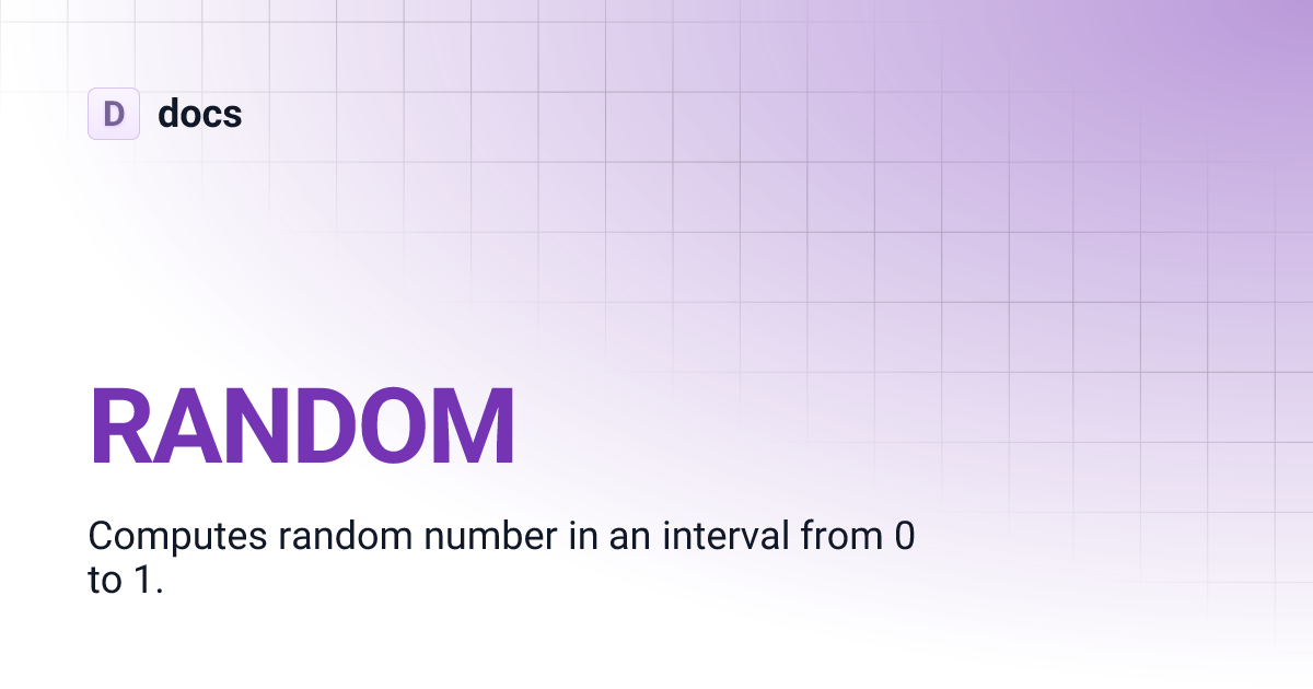 RANDOM | docs